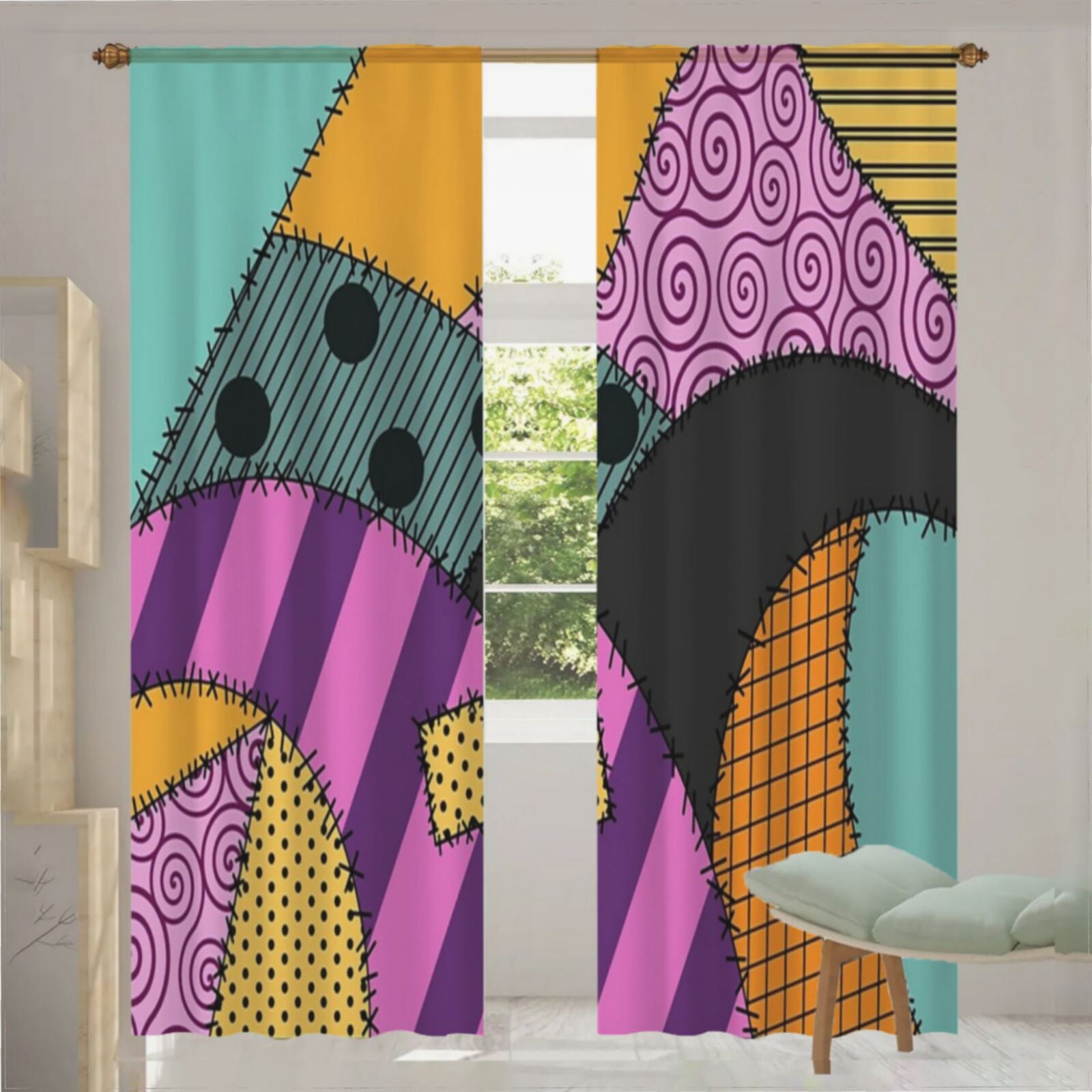 Sally Ragdoll Window Tulle Curtains for Living Room Kitchen Modern ...