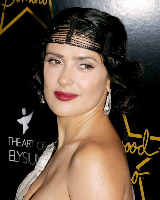 Salma Hayek Elegant 1920's Style Head Band 24x36 HD Aluminum Wall Art ...