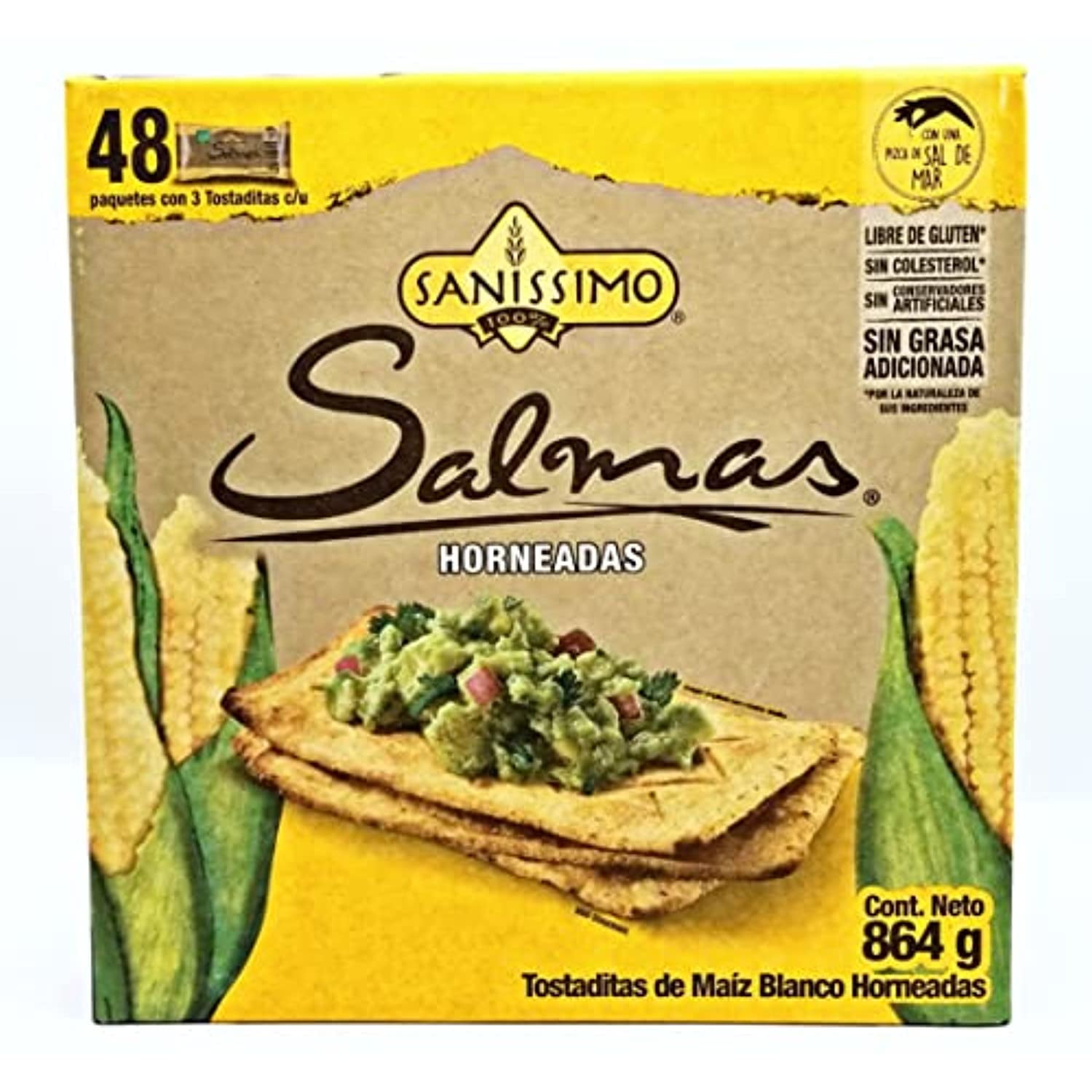 Sanissimo Salmas Horneadas Oven Baked Salted Corn Crackers, Mexican ...