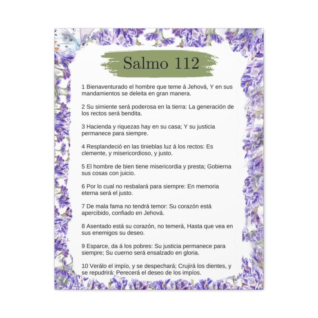 Salmo 112 Impresion De Arte Crist en la Pared Lista Para Colgar in ...