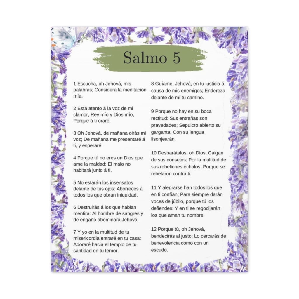 Salmo 5 Impresion De Arte Crist en la Pared Lista Para Colgar in ...