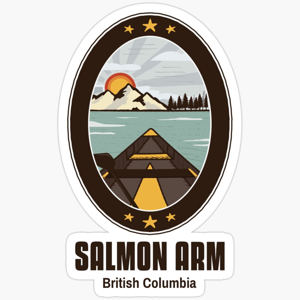 Salmon Arm Sticker Phone Decal Water Bottle Stickers Car Decals, Laptop ...