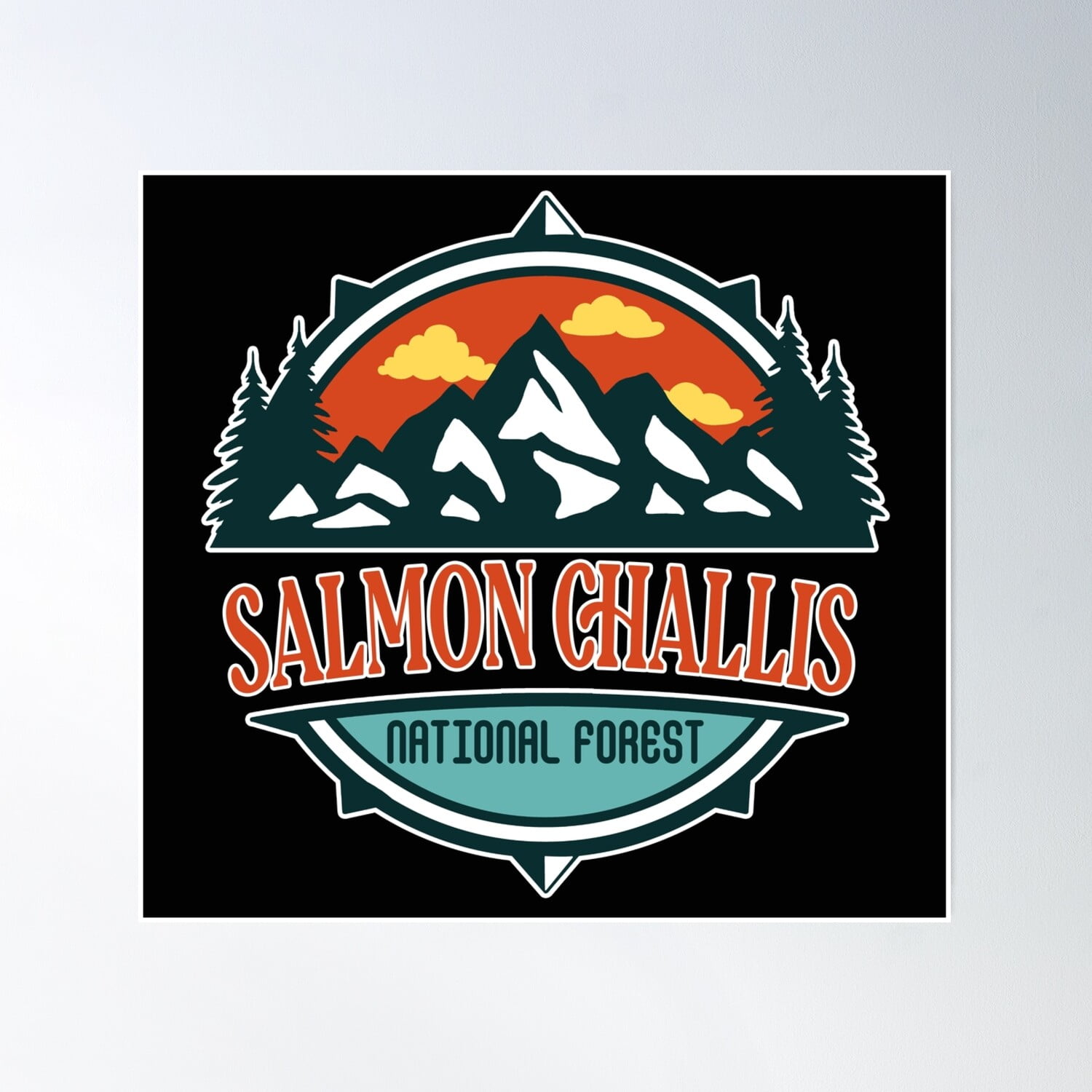 Salmon Challis National Forest Poster Wall Art, Modern Wall Decor ...