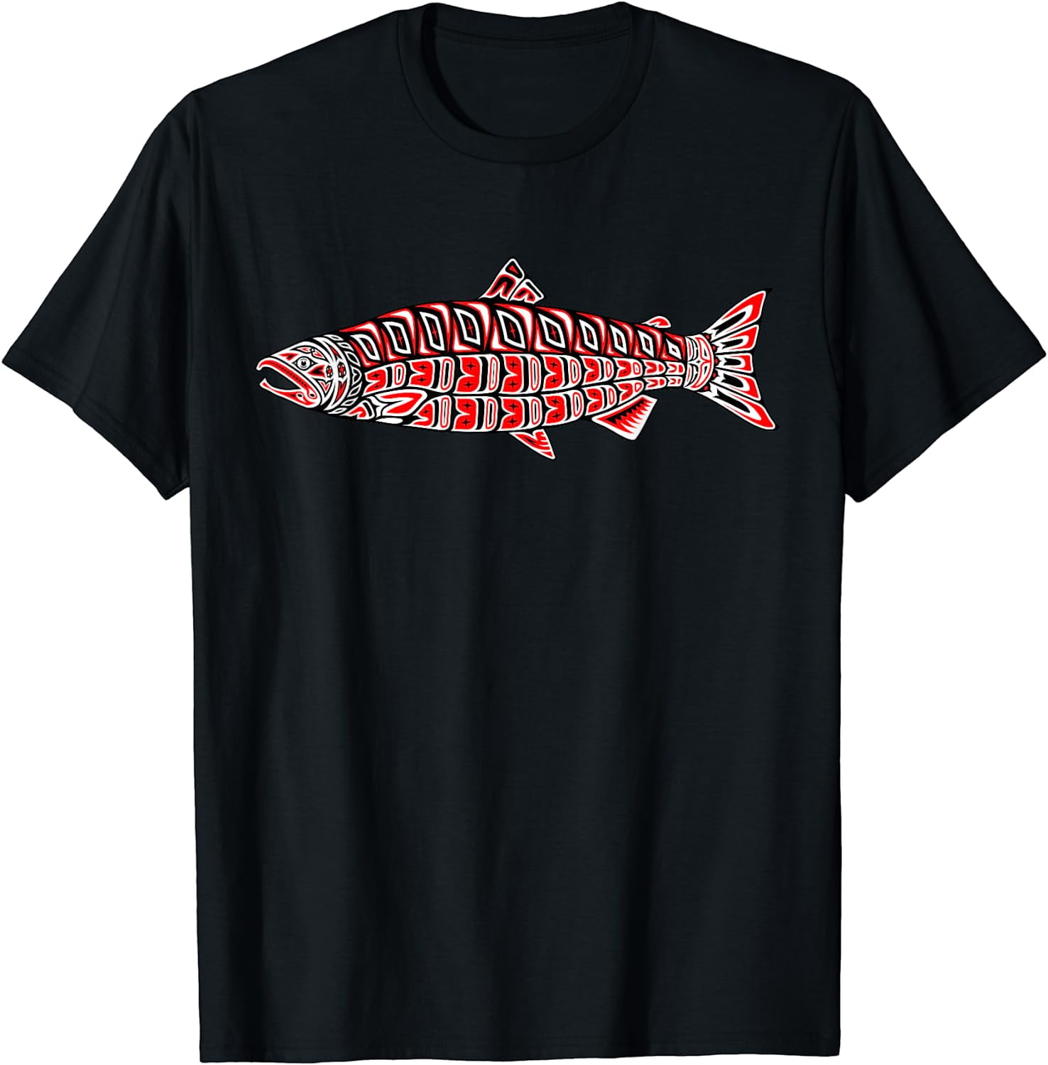 Salmon Native American Indian Pacific Northwest Coast Coho T-Shirt ...