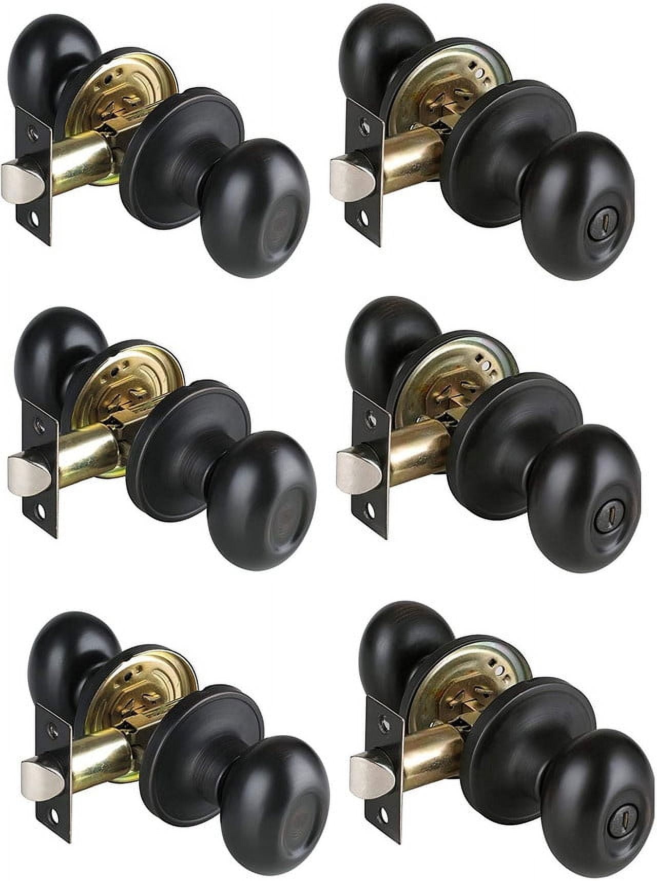Salmon Passage Door Knob Handle Lock Oil Rubbed Bronze Finish--Hall ...
