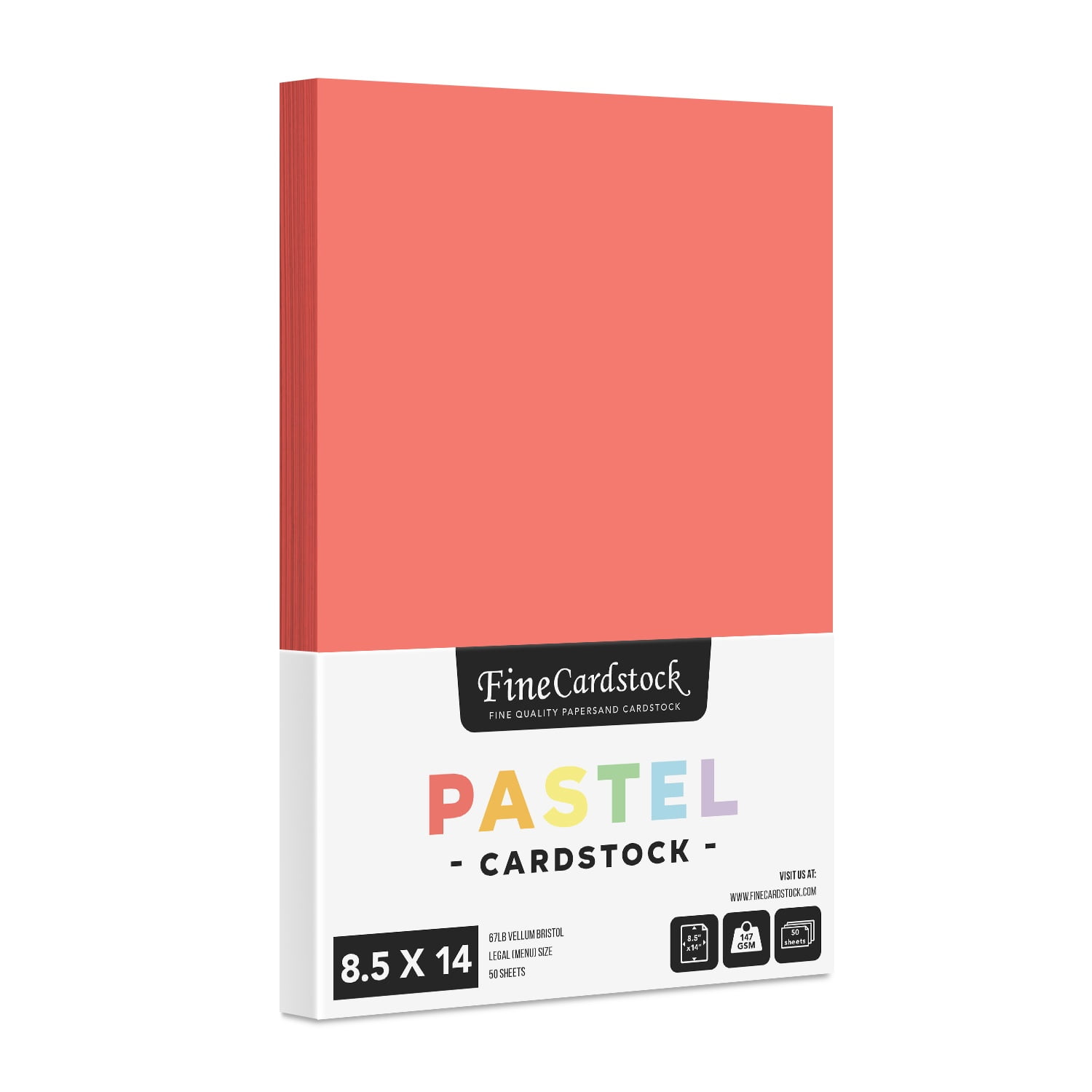 8.5" x 14" Pastel Color Cardstock Paper for Arts and Crafts, School ...