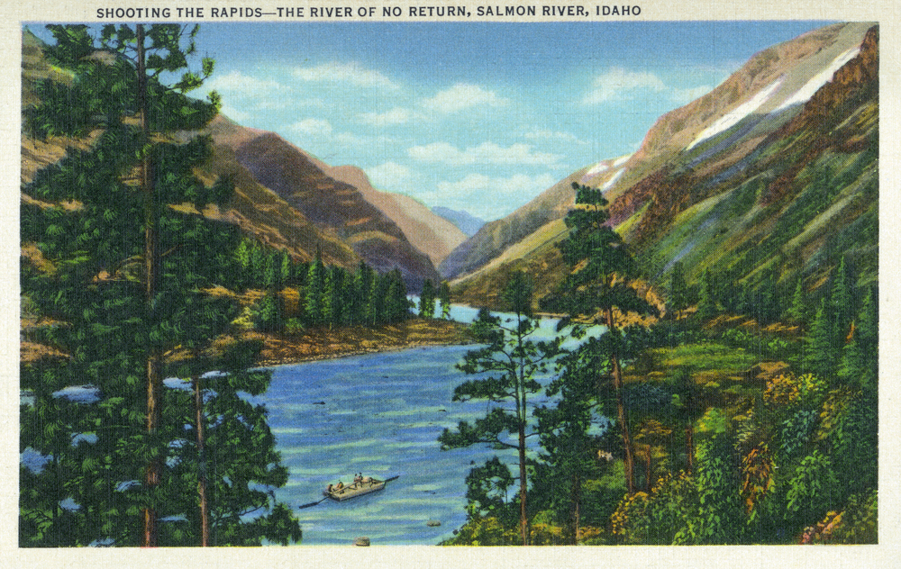 Salmon River, Idaho, View of Rafters Shooting the Rapids, the River of ...