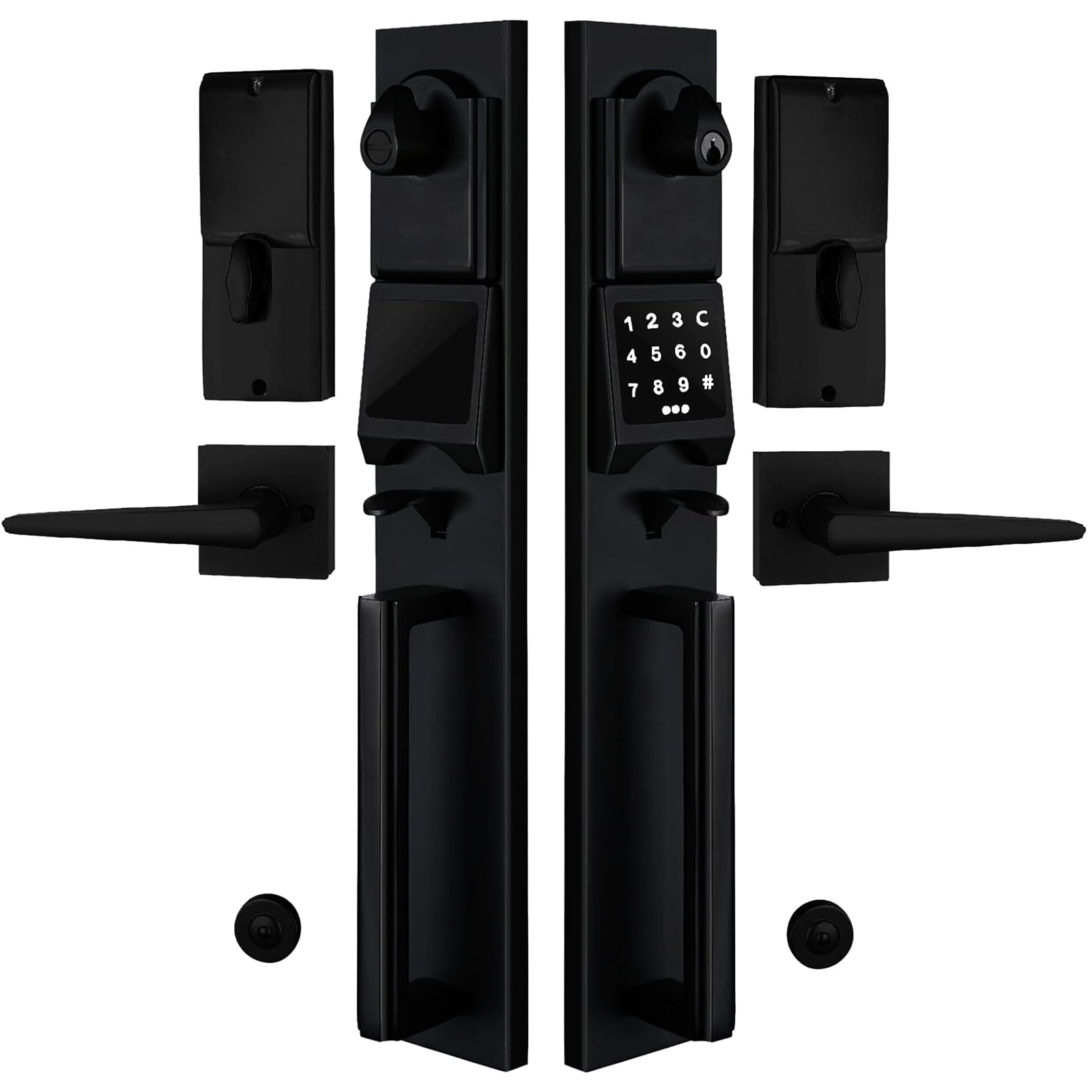 Salmon Smart Electronic Entry Door Handleset with Keypad for Double ...