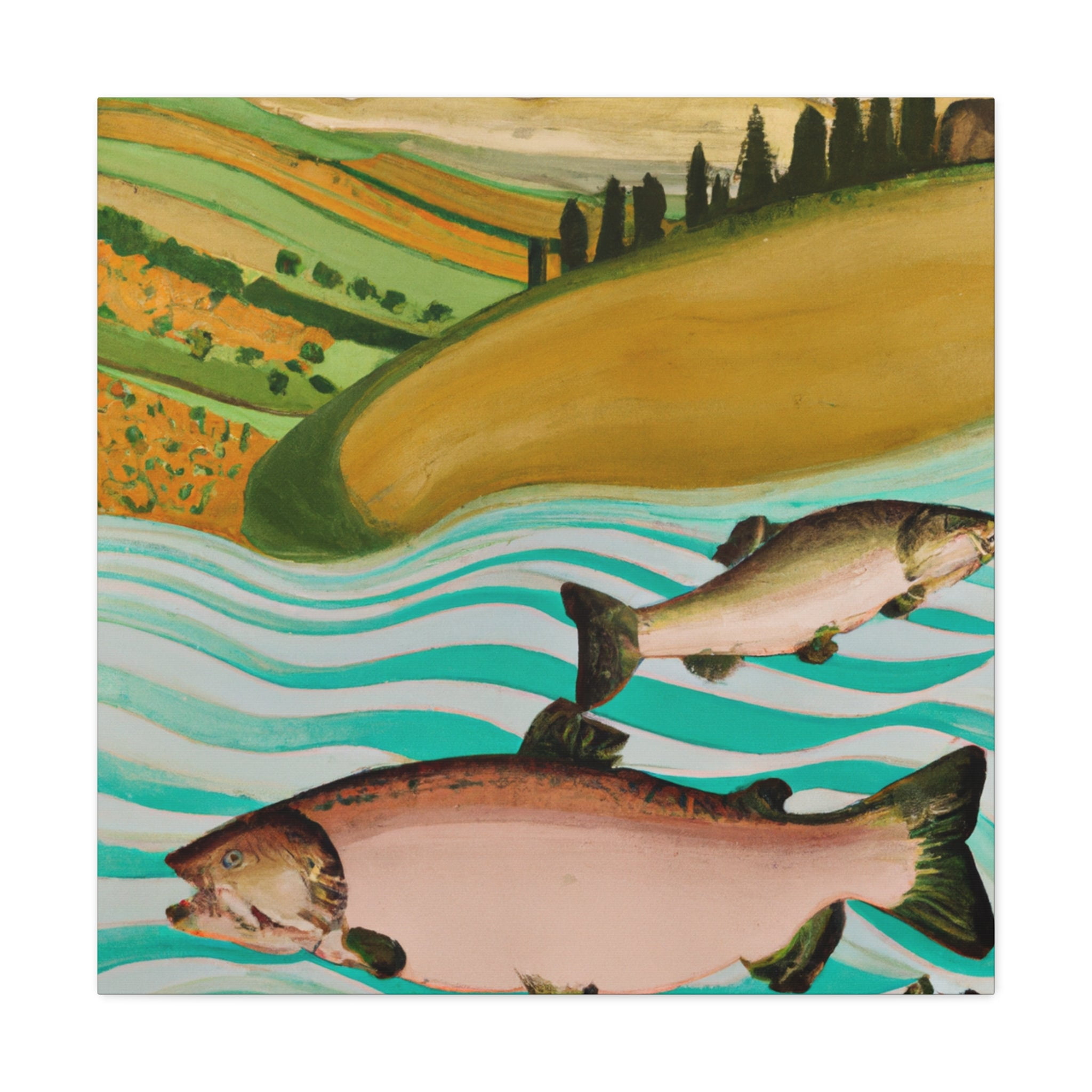 Salmon of Regal Splendor - Canvas - Walmart.com