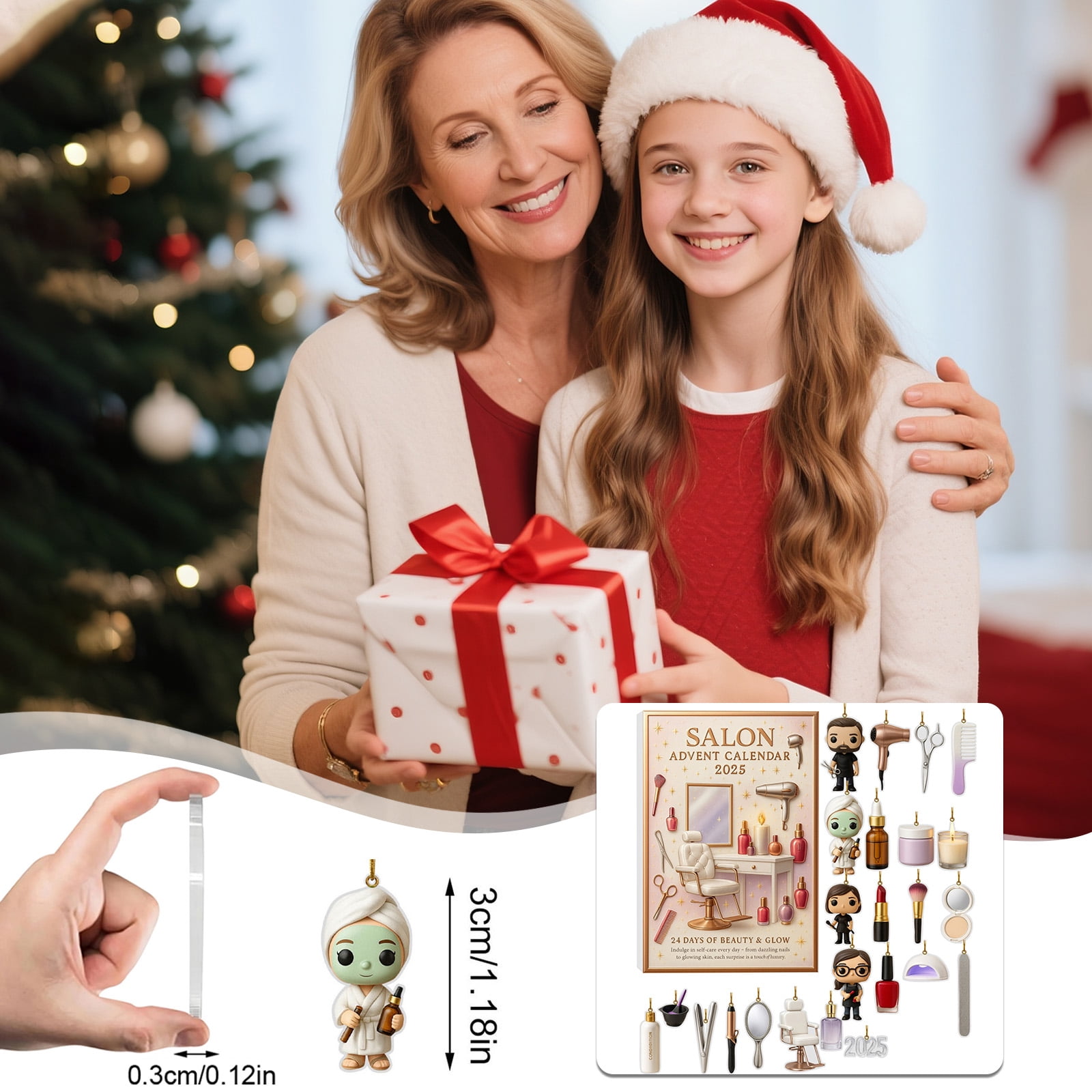 Salon Advent Calendar Contains 24 Gifts, Cute Figures Doll Advent ...