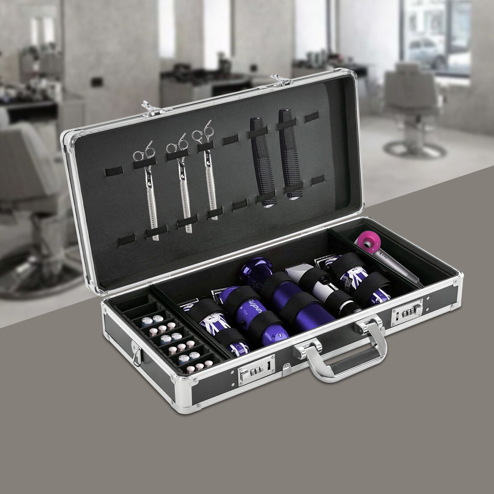Salon Barber Shear Case Hair Stylist Tool Kit Organizer Travel Haircut ...