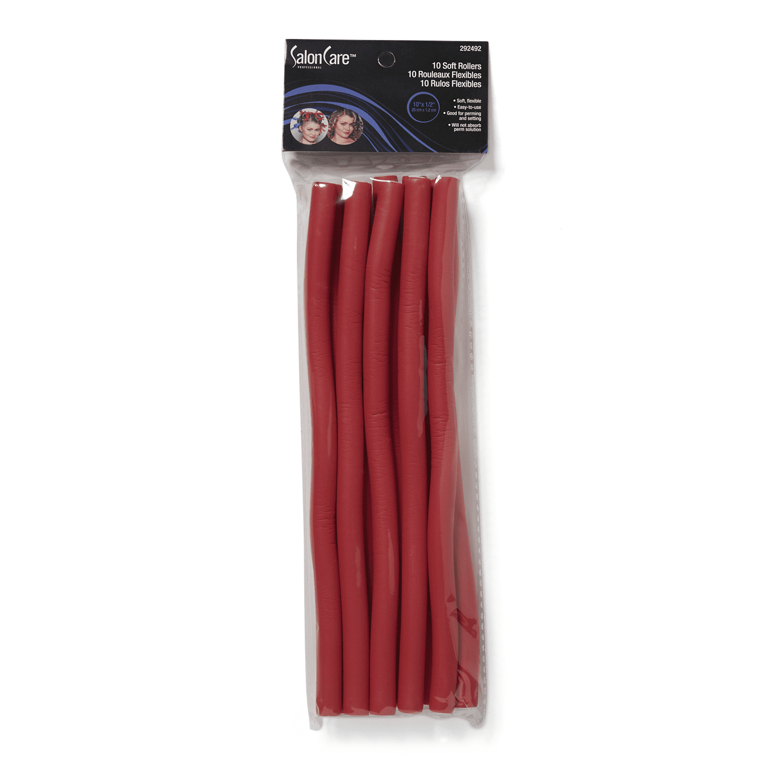 Salon Care Soft Rollers 10 Pack 1/2 INCH - Walmart.com