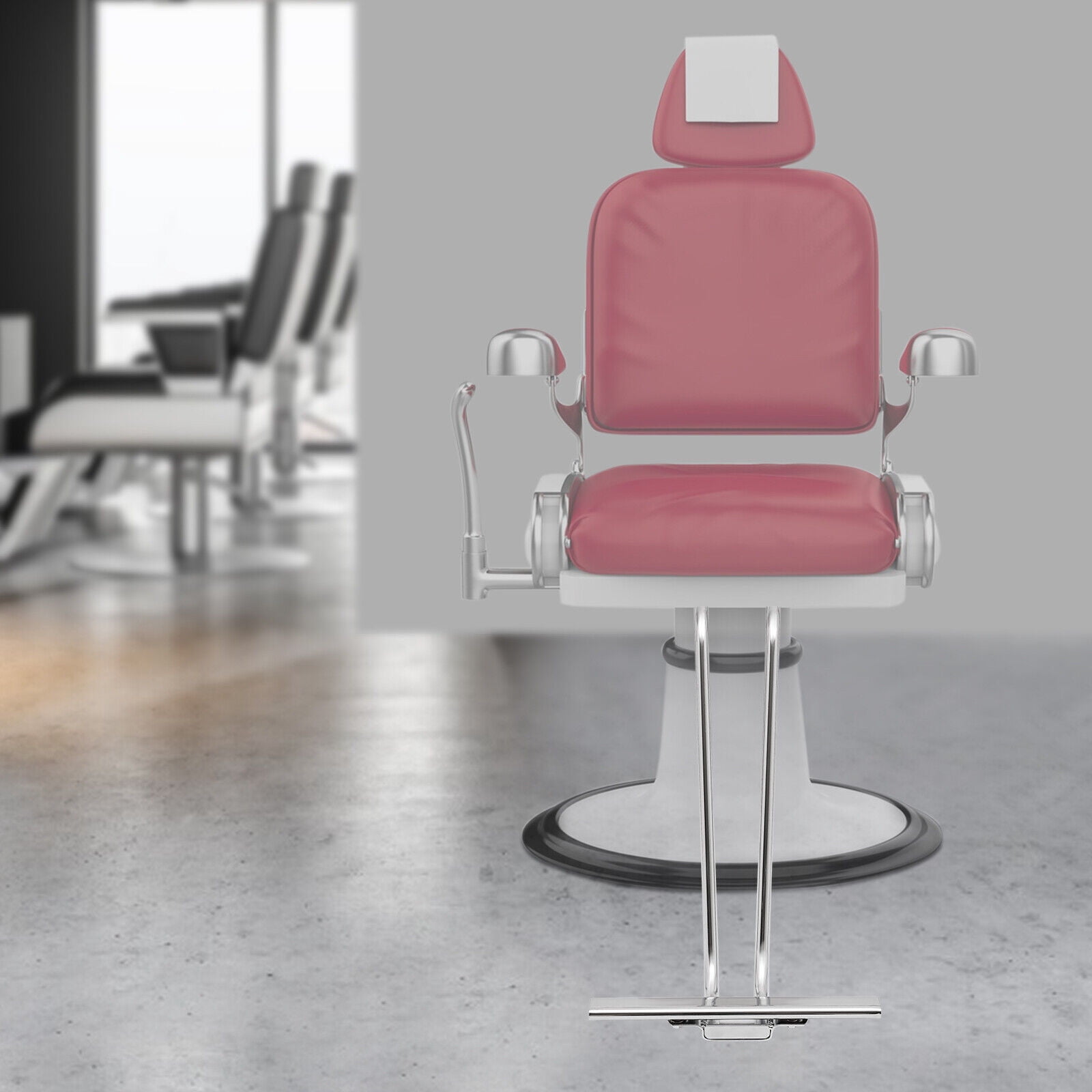 Salon Chair Footrest, Foot Pedal Adjustable, Silver, Hydraulic Foot ...