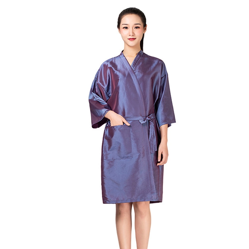 Salon Client Gown Robes Cape Hair Salon Hair Cutting Smock for Clients Kimono StylePurple Rarida ...