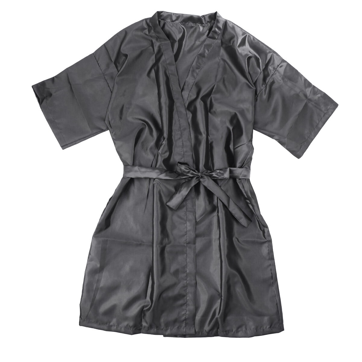 HOMEMAXS Salon Client Gown Robe Cape Smock in Grey for Hair Salon Use ...