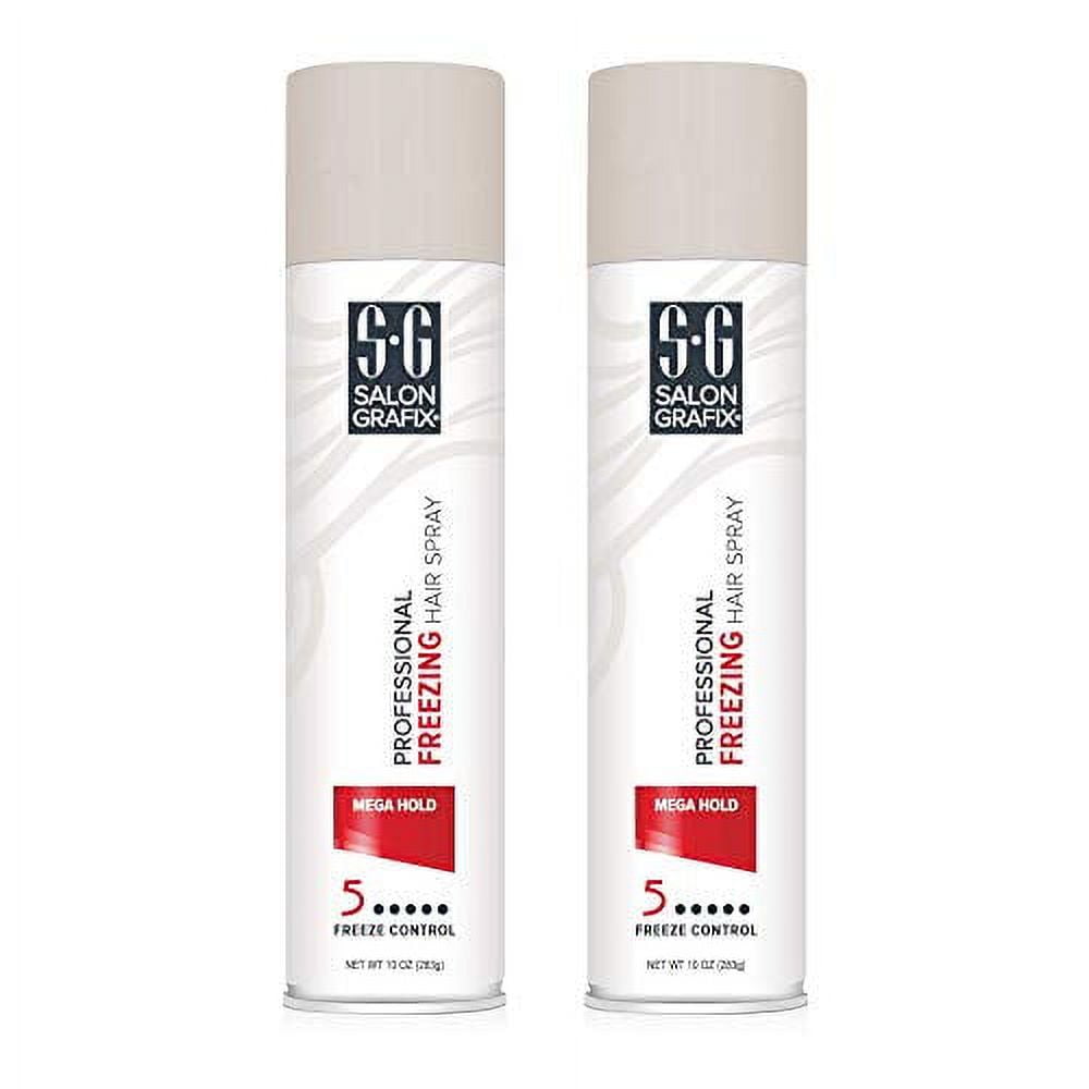 Salon Grafix Hairspray Freezing Mega Hold 10 Ounce (295ml) (2 Pack ...