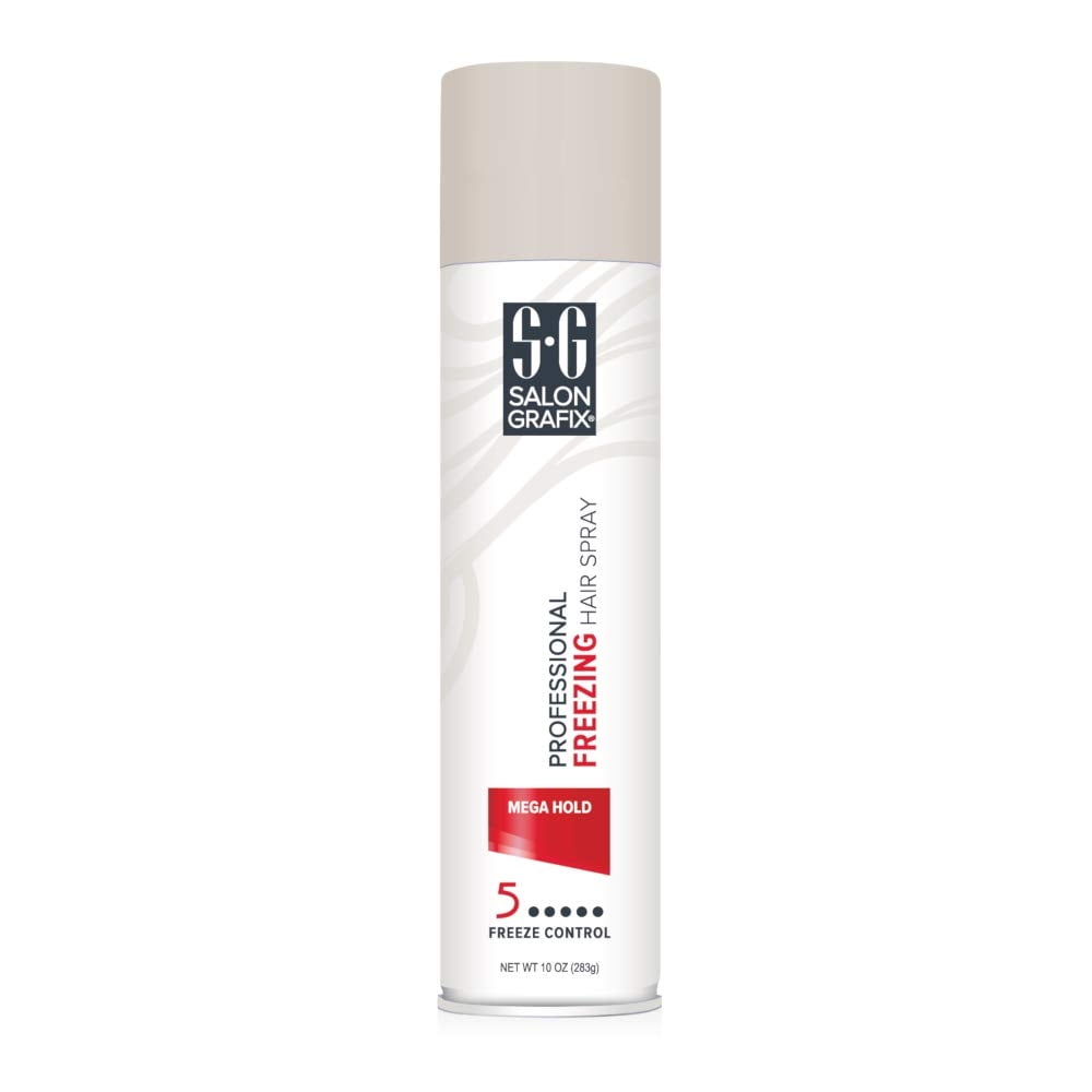 Salon Grafix Professional Freezing Hair Spray, Mega Hold, Non-Stiff ...