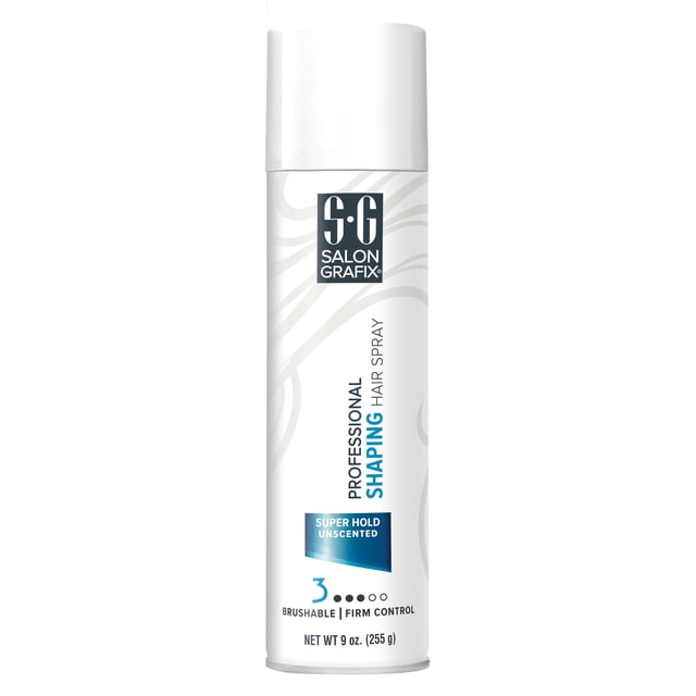 Salon Grafix Professional Super Hold Unscented Shaping Hair Spray, 9 oz ...
