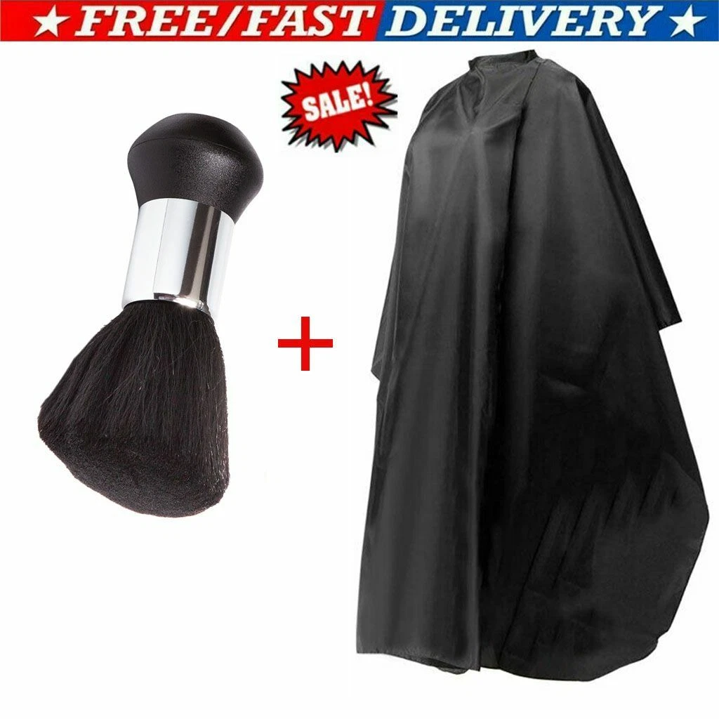 Salon Hair Cut Barber Cape Hairdressing Haircut Apron Cloth Brush Tool ...