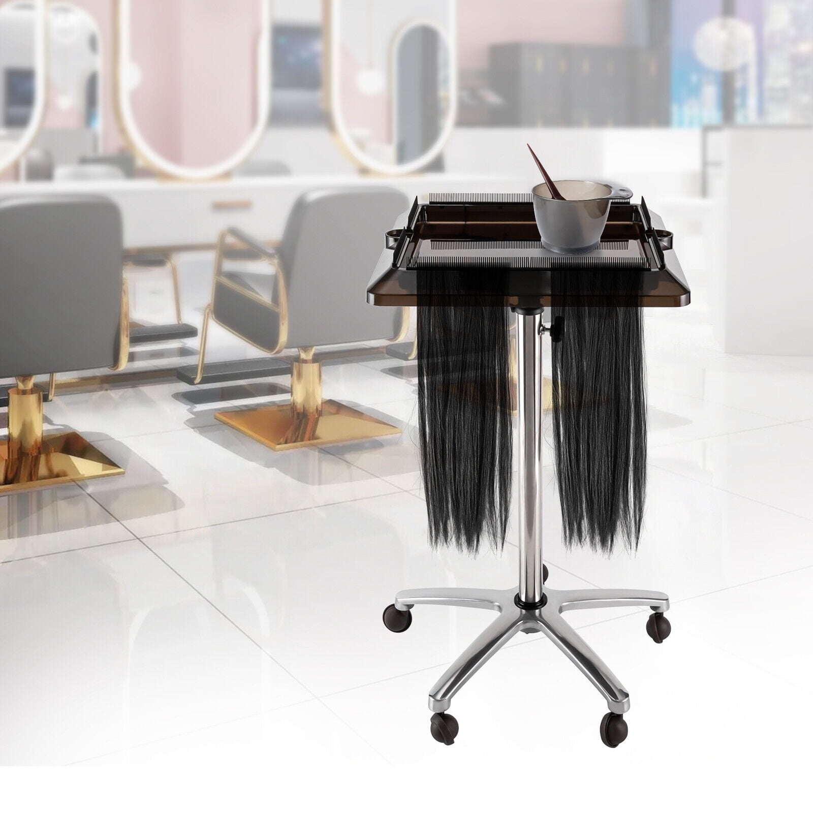 Salon Hair Extension Tool Tray Rolling Cart, Hairdressing Storage Cart ...