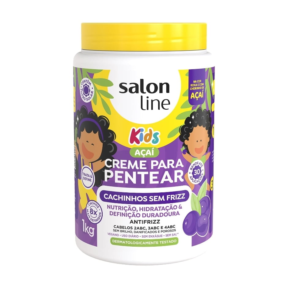 Salon Line - Linha Creme para Pentear (Kids) - Acai 1 Kg - (Combing ...