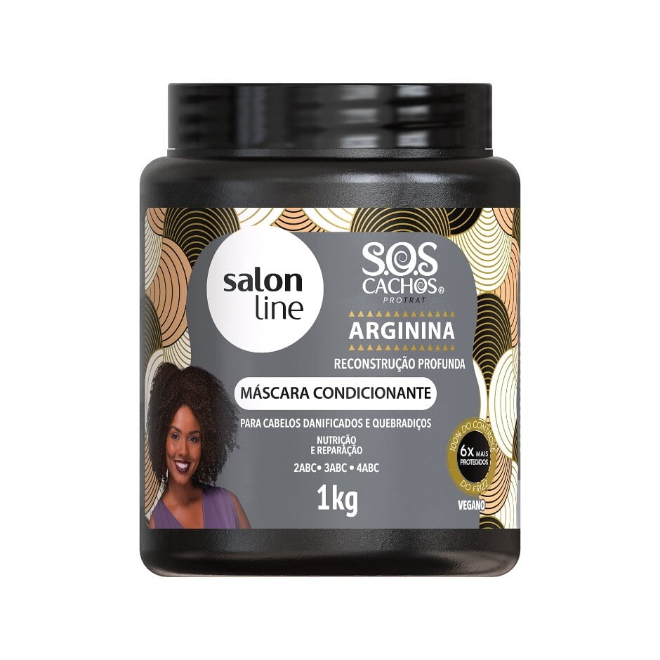 Salon Line - Linha SOS Cachos (Arginina) - Mascara Condicionante 1 Kg ...