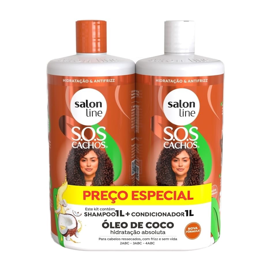 Salon Line - Linha SOS Cachos (Oleo de Coco) - Kit Shampoo e ...