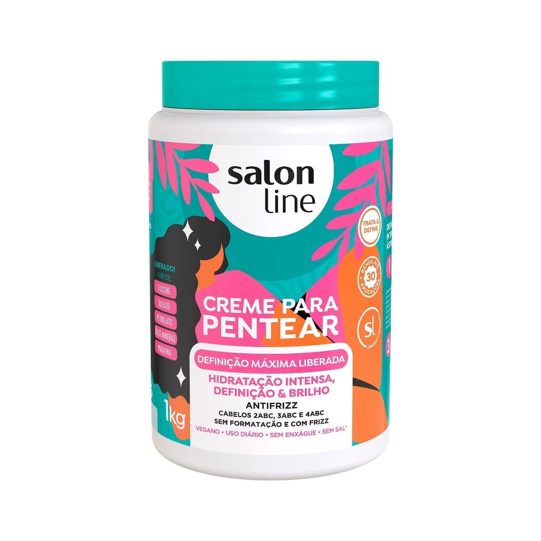Salon Line Maximum Definition Combing Cream 1kg 35 2Oz For Defined