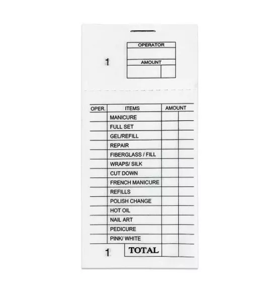 Salon Nail Service Ticket Books 100ct/pack * 5 packs * - Walmart.com