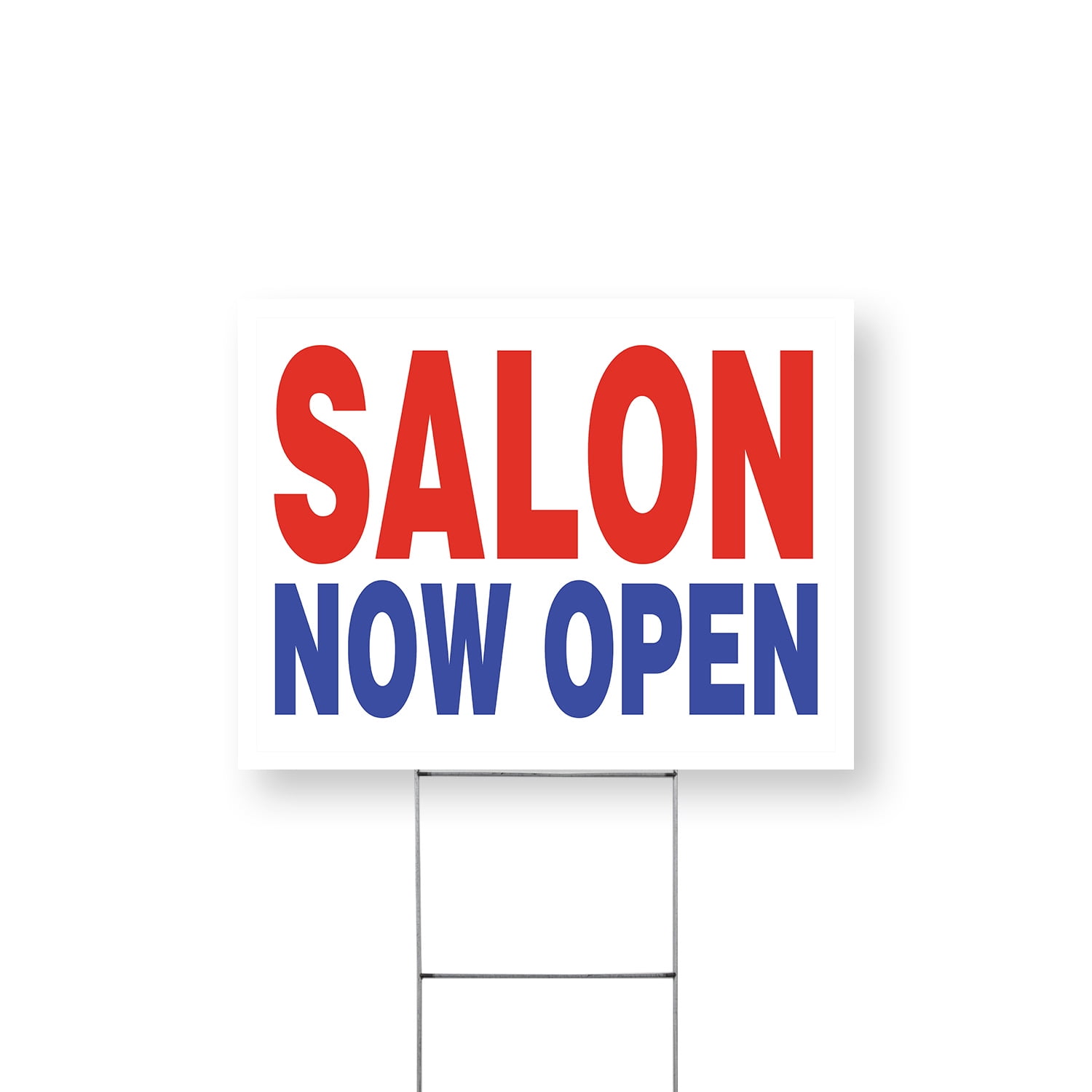 Salon Now Open Yard Sign 18 Inch x 24 Inch Double Sided Weatherproof ...