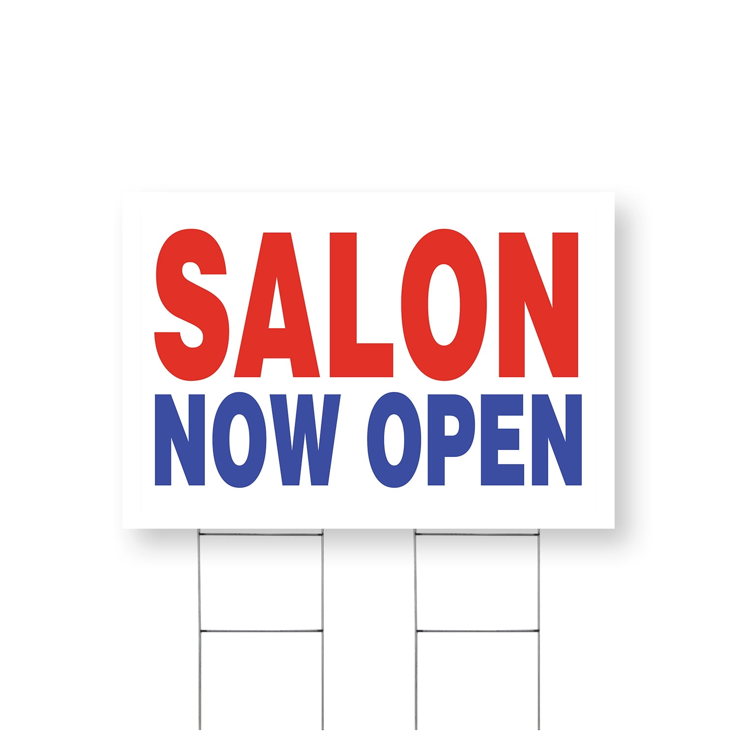 Salon Now Open Yard Sign 24 Inch x 36 Inch Double Sided Weatherproof ...