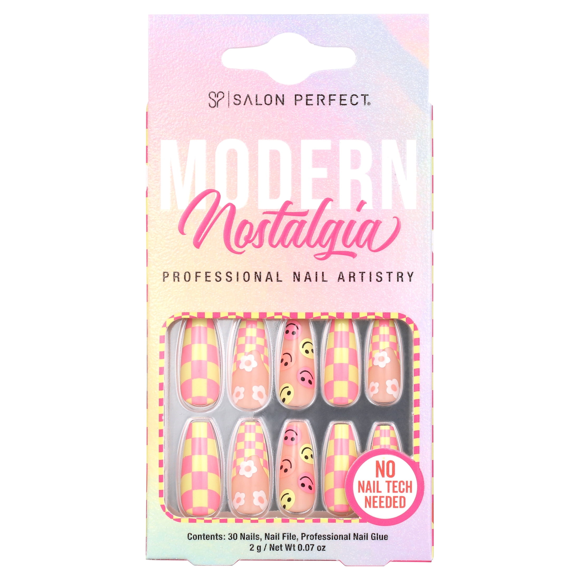 Salon Perfect Artificial Press On Nails, 115 Modern Nostalgia Pink ...