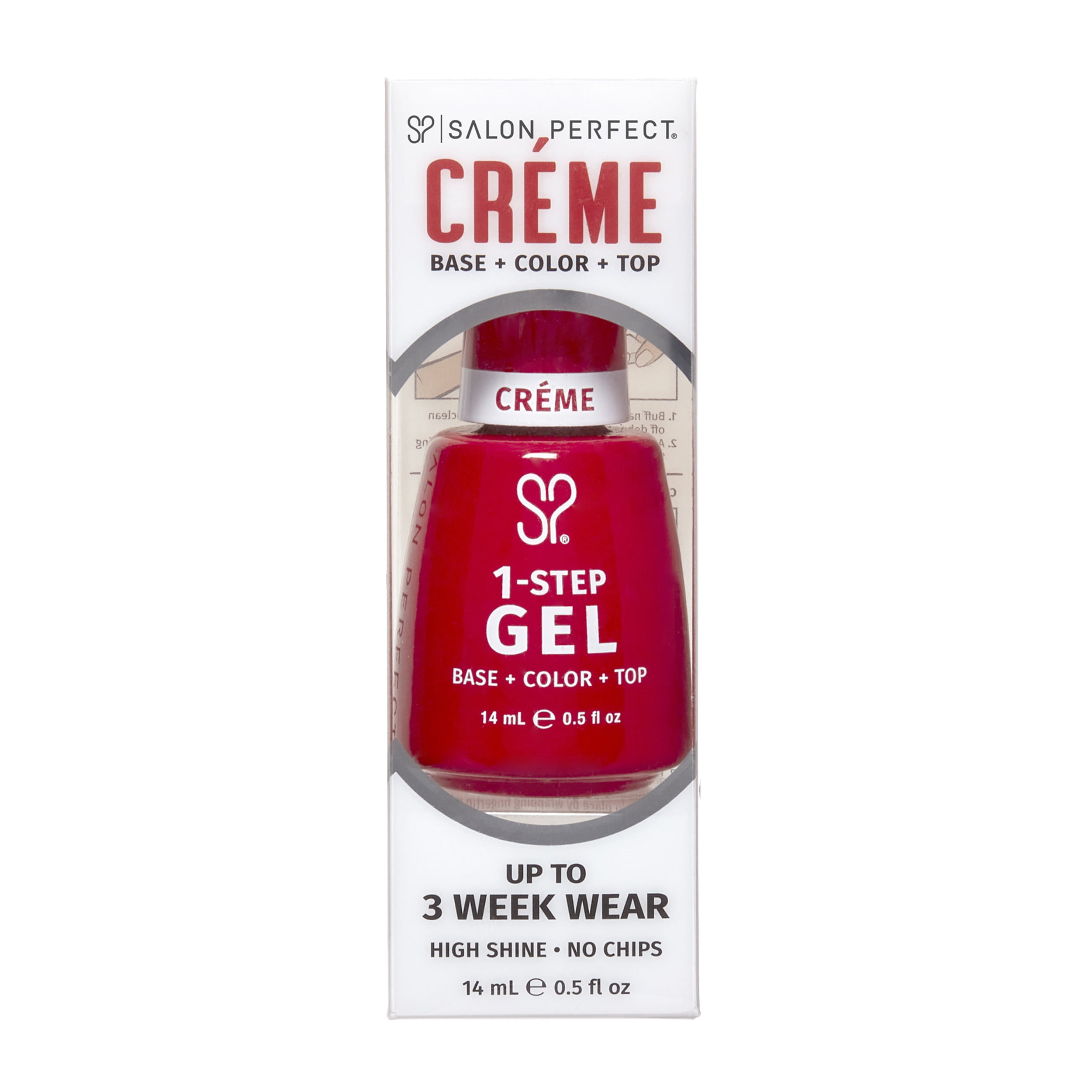 Salon Perfect Crème One Step Gel, Cherry Cola, Red Nail Polish, 0.5 fl ...