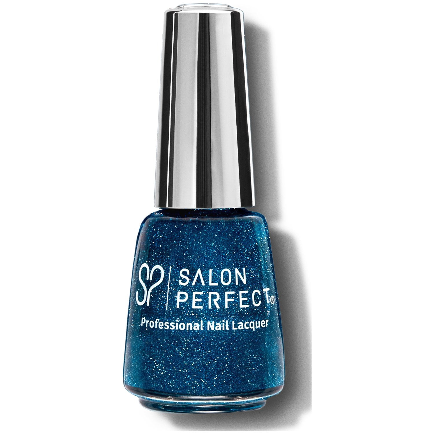 Salon Perfect Flash Nail Polish 375 Make It Flashy Blue Glitter 0.5 Fl Oz