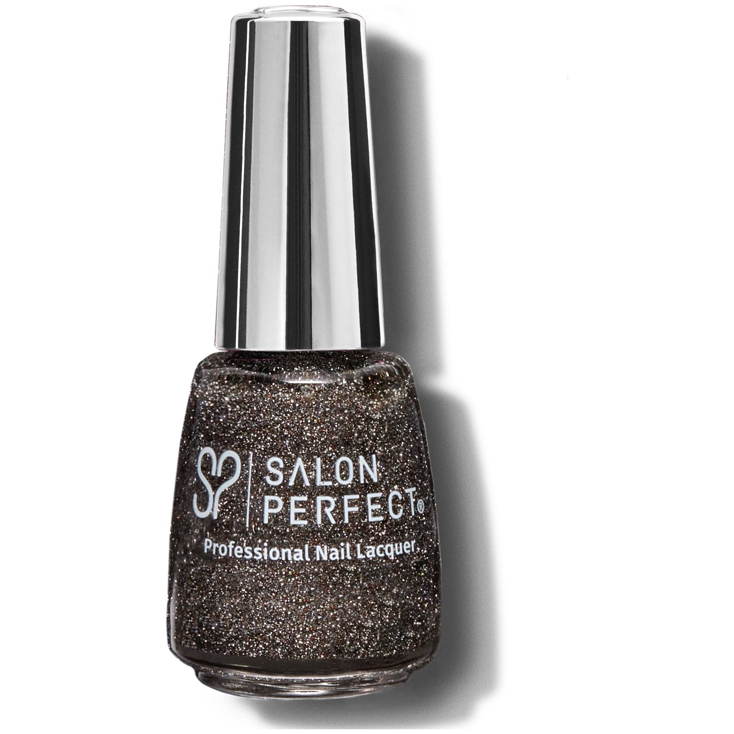 Salon Perfect Flash Nail Polish, 377 Flash Back, Black Glitter, 0.5 fl oz - Walmart.com