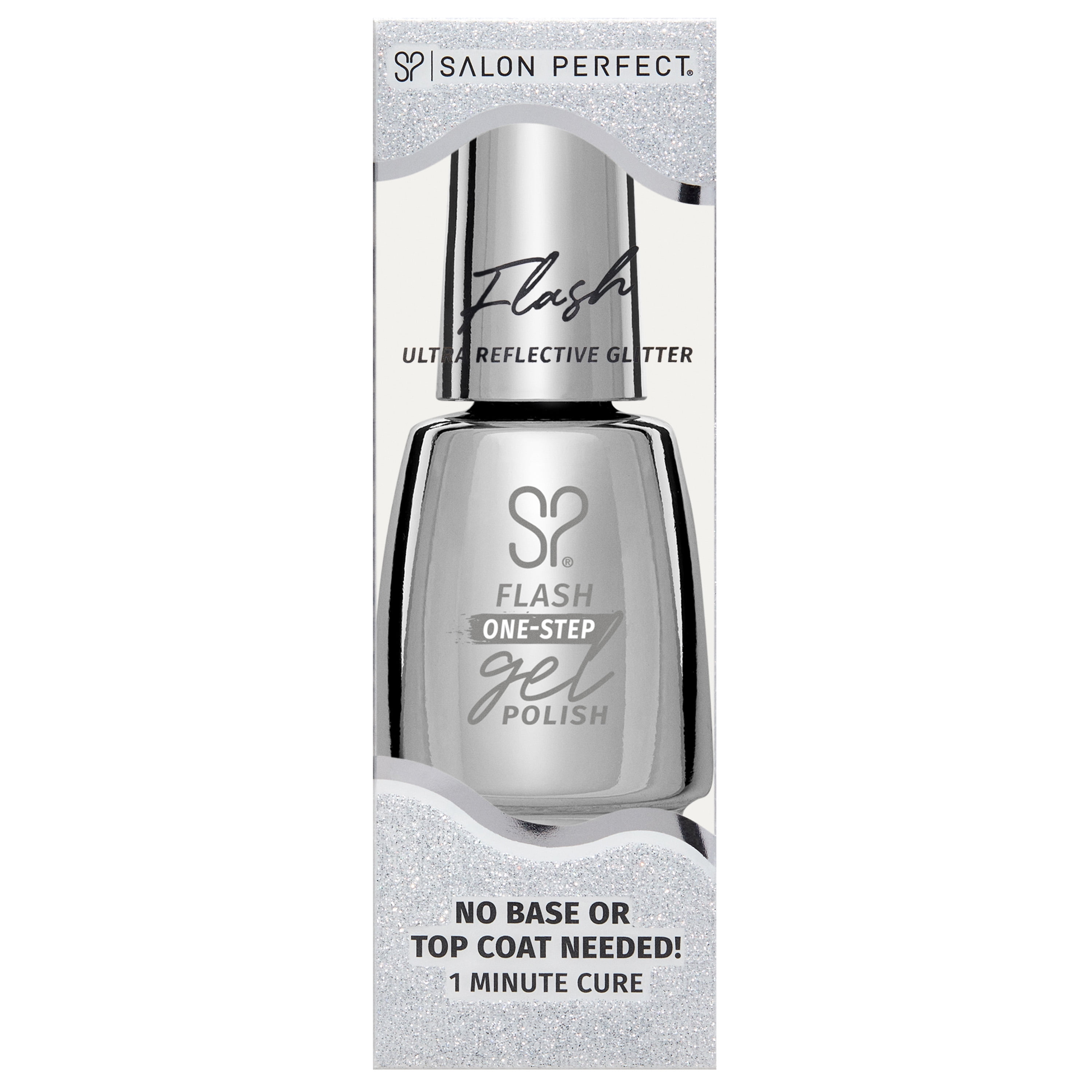 Salon Perfect Flash One Step Gel Nail Polish, Flashing Lights, Silver ...