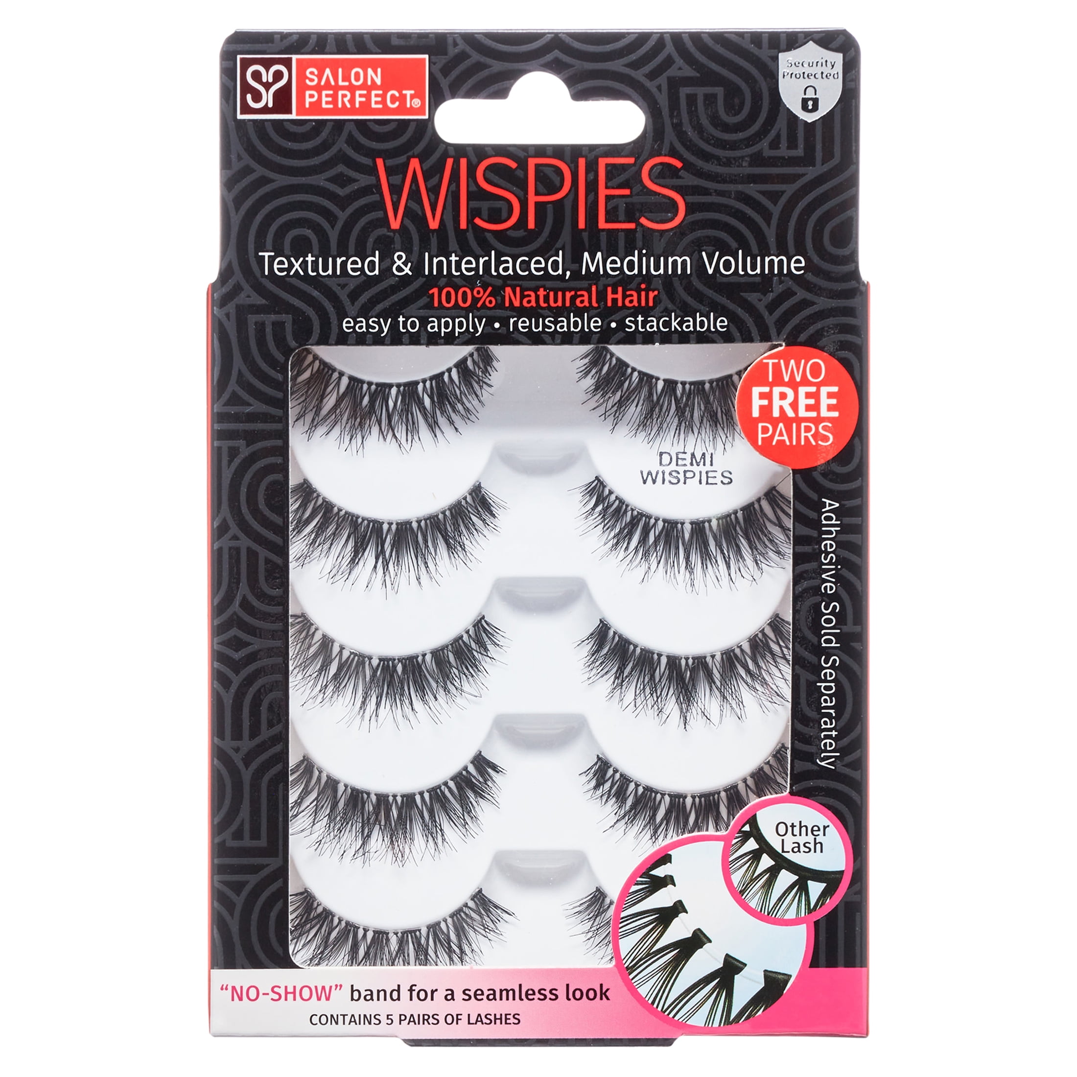 Salon Perfect Go Glam Multi Pack Lashes, Demi Wispie, 5 Pairs - Walmart.com