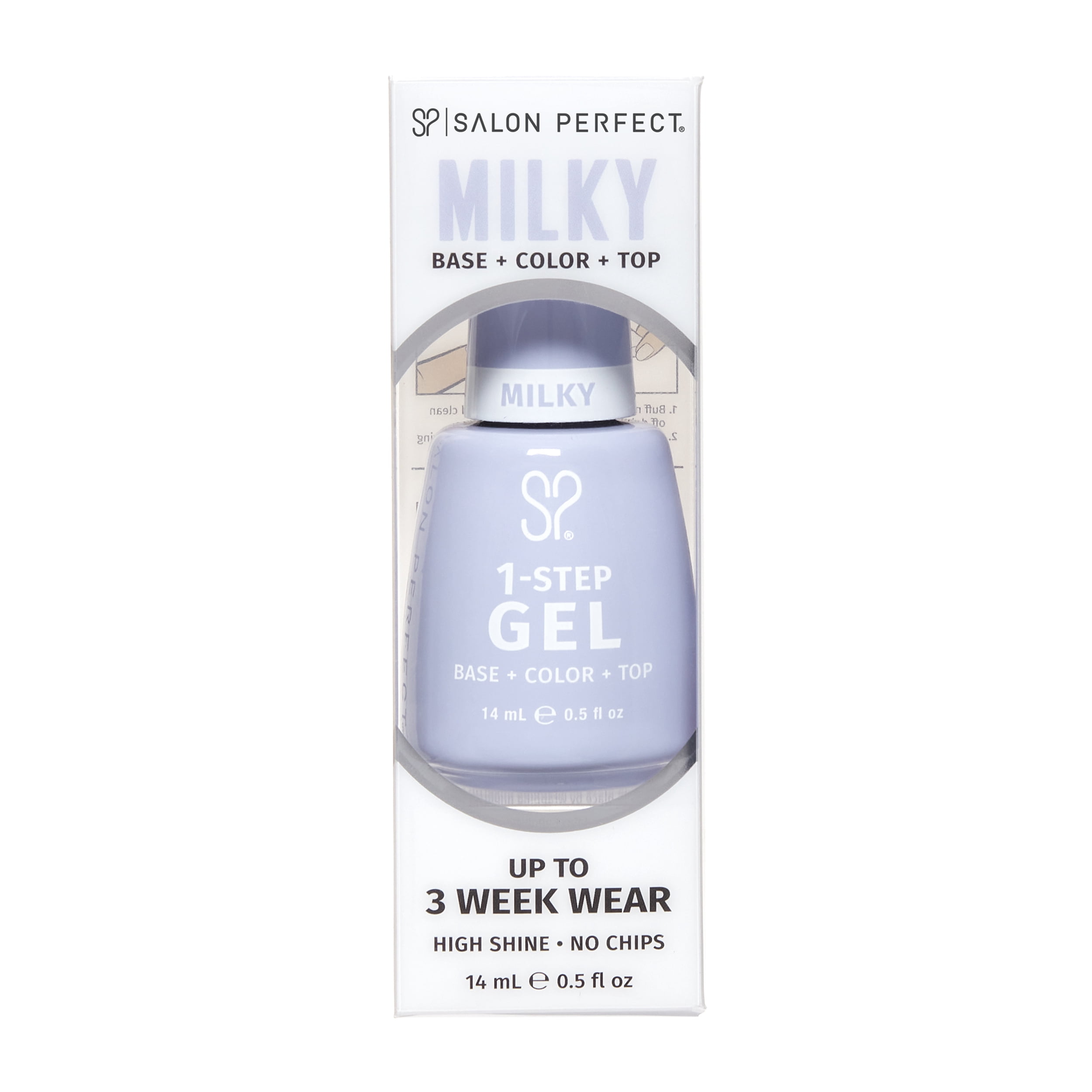 Salon Perfect Milky One Step Gel, Blueberry, Blue Nail Polish, 0.5 fl ...