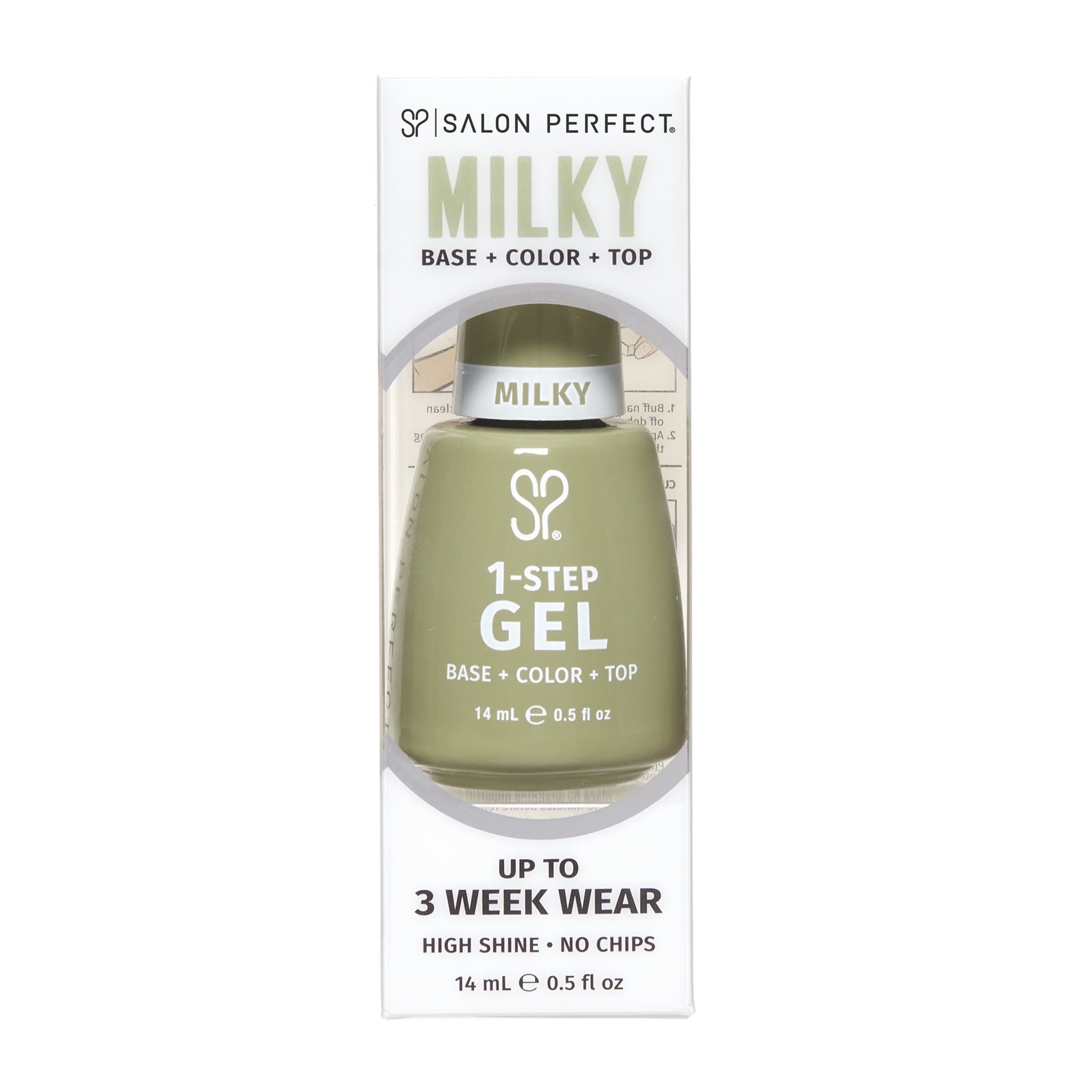 Salon Perfect Milky One Step Gel, Sage, Green Nail Polish, 0.5 fl oz ...