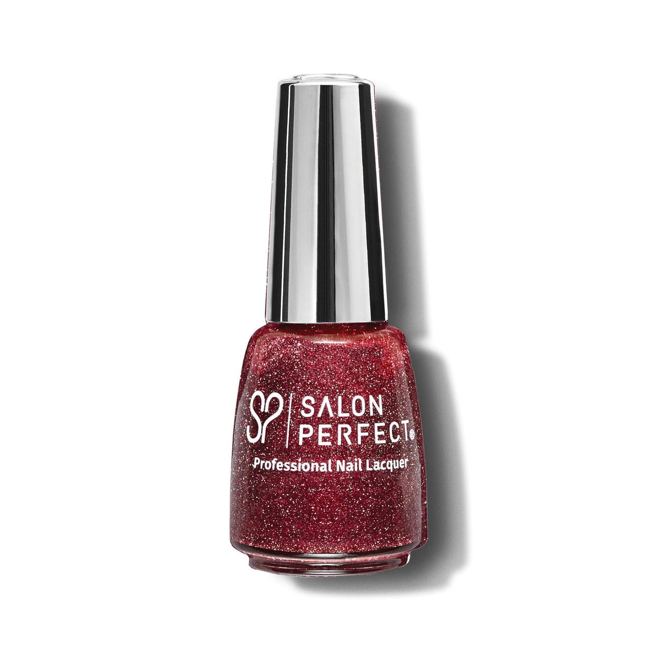 Salon Perfect Nail Polish, 371 News Flash, Red Glitter, 0.5 fl oz ...