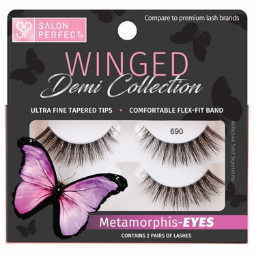 Salon Perfect Wisper Wink 683 Lash, 2 Pairs Black False Eyelashes ...