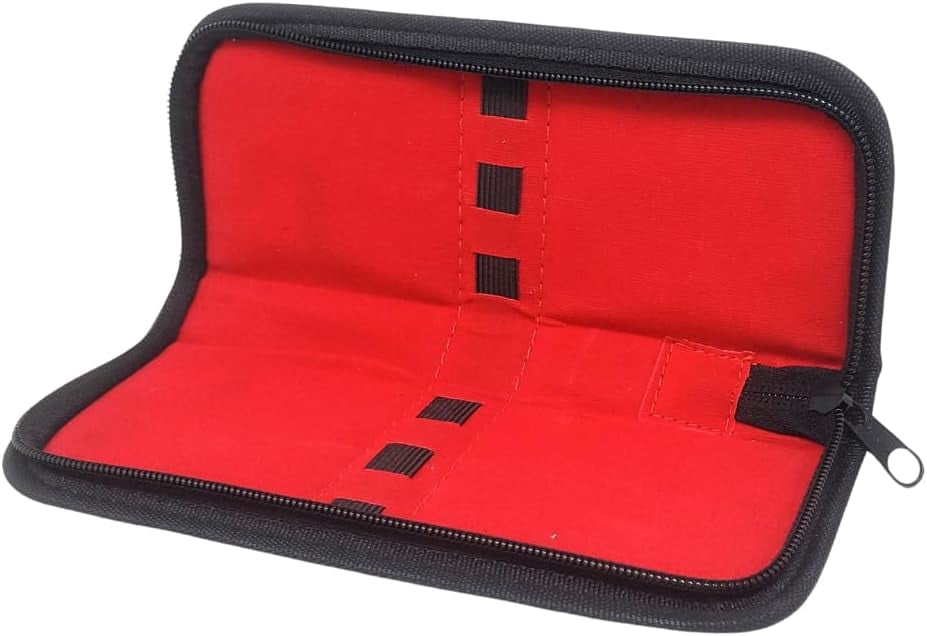 Salon Pouch For Tweezers, Scissors Carrying Case With Elastic Loops ...