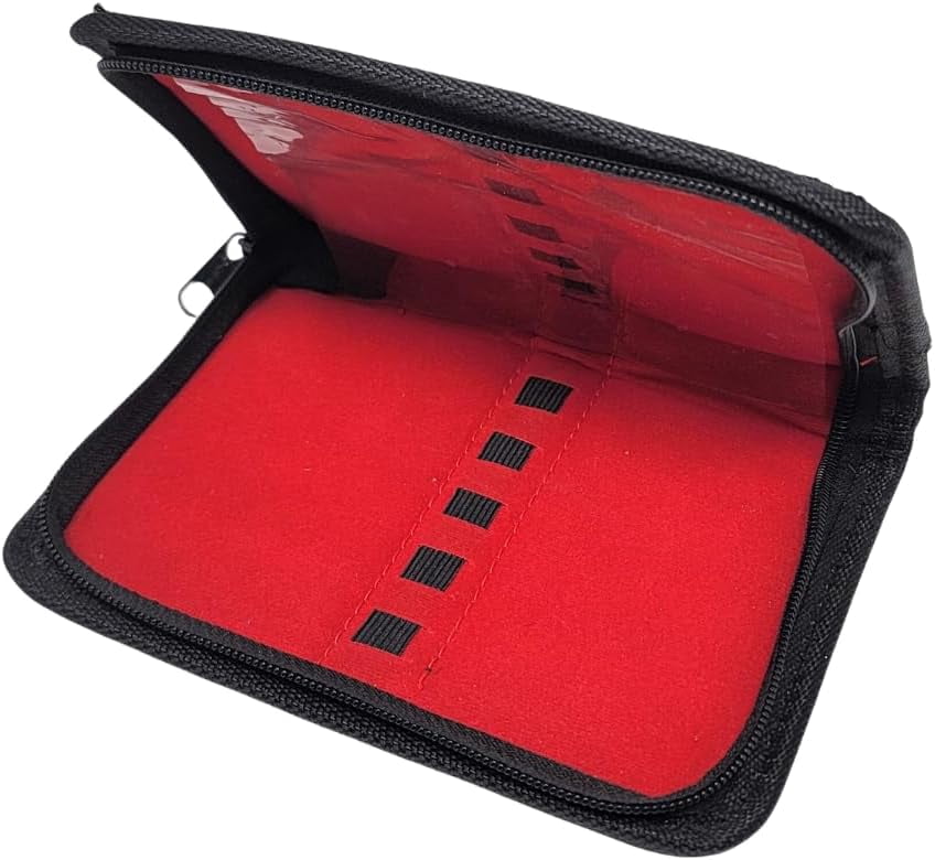 Salon Pouch For Tweezers, Scissors Carrying Case With Elastic Loops ...