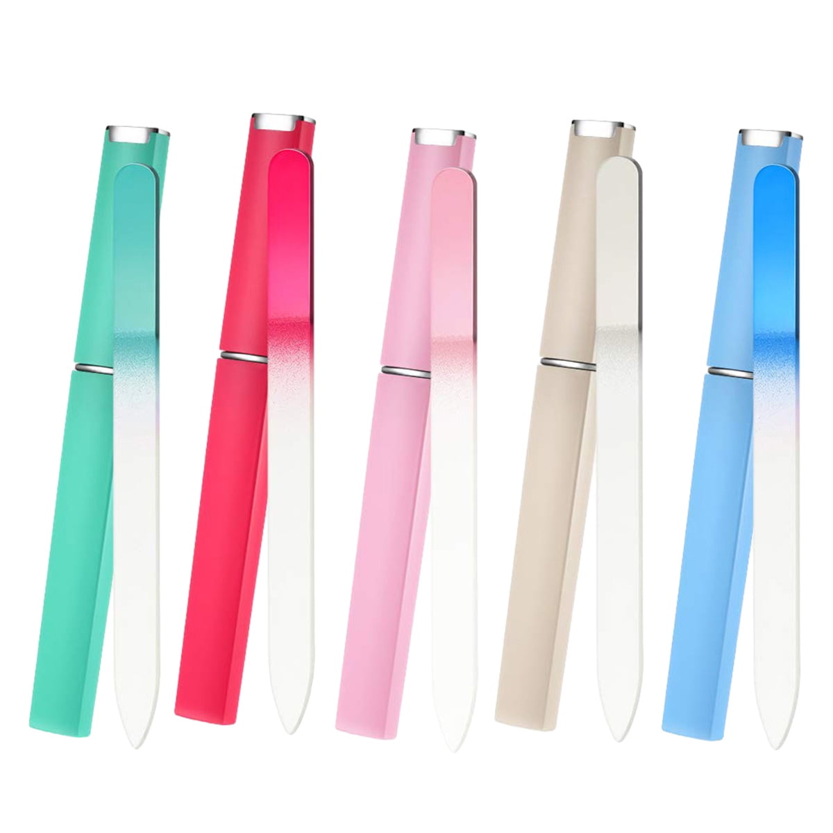 Salon-Quality Glass Nail File Set, Double-Sided Etched Crystal Nail ...