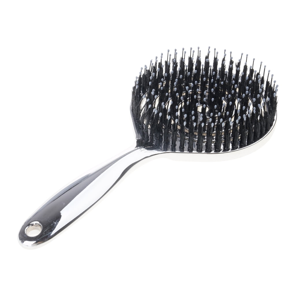Salon Quality Hollow Core Brush Boar Bristles Reduce Heat Damage Static ...