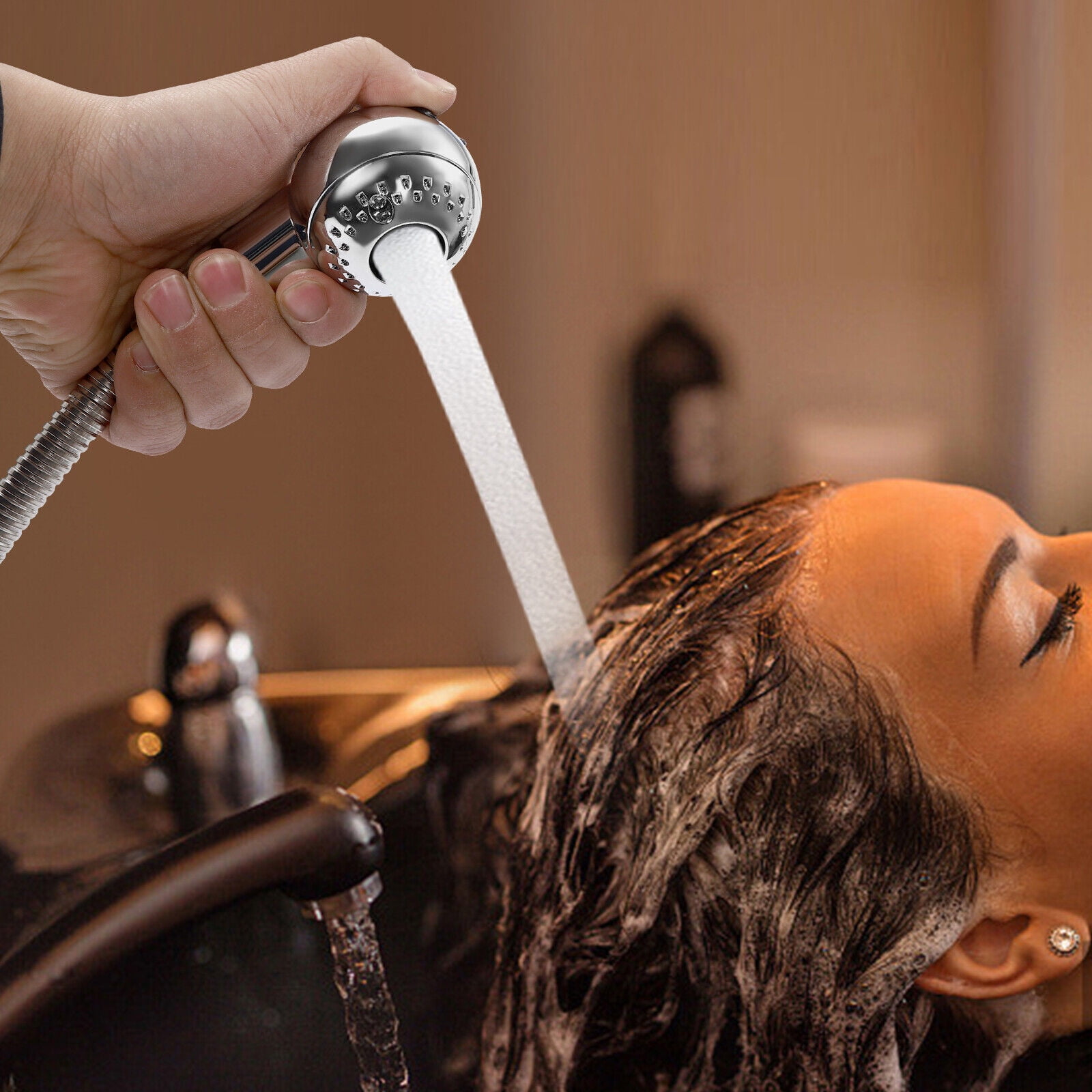Salon Shower Head Dual Filtration Beauty Shampoo Sprayer with 3.94ft ...