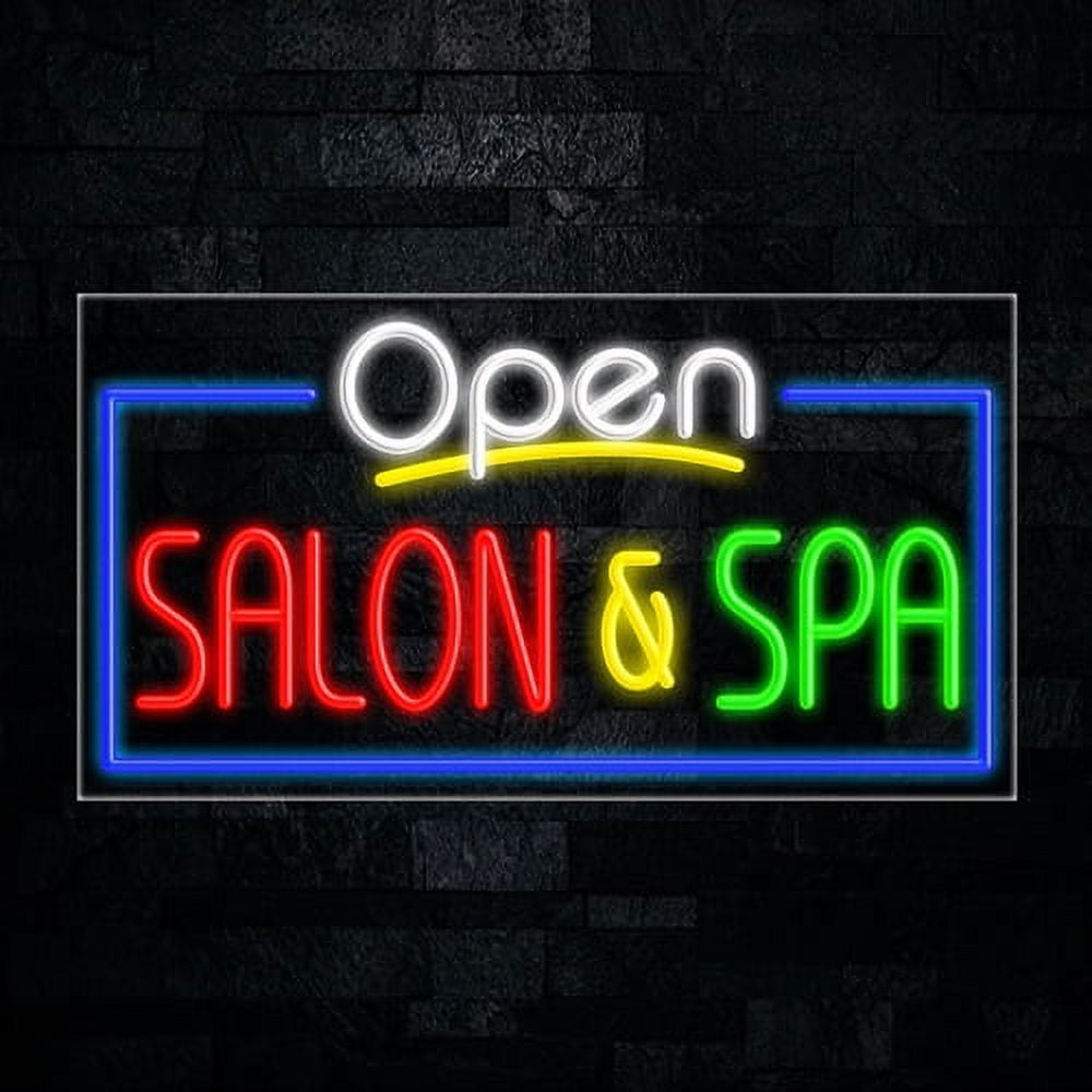 Salon & Spa LED Neon Sign 33"L x 18"H #35848 - Walmart.com