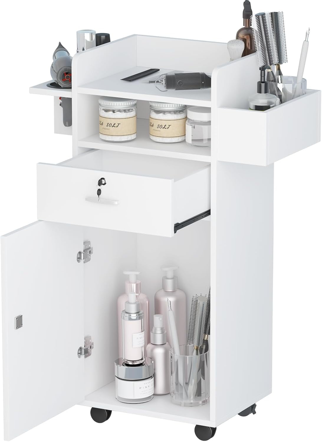 Salon Stations for Hair Stylist Hair Stations Salon Cabinet for Hair ...
