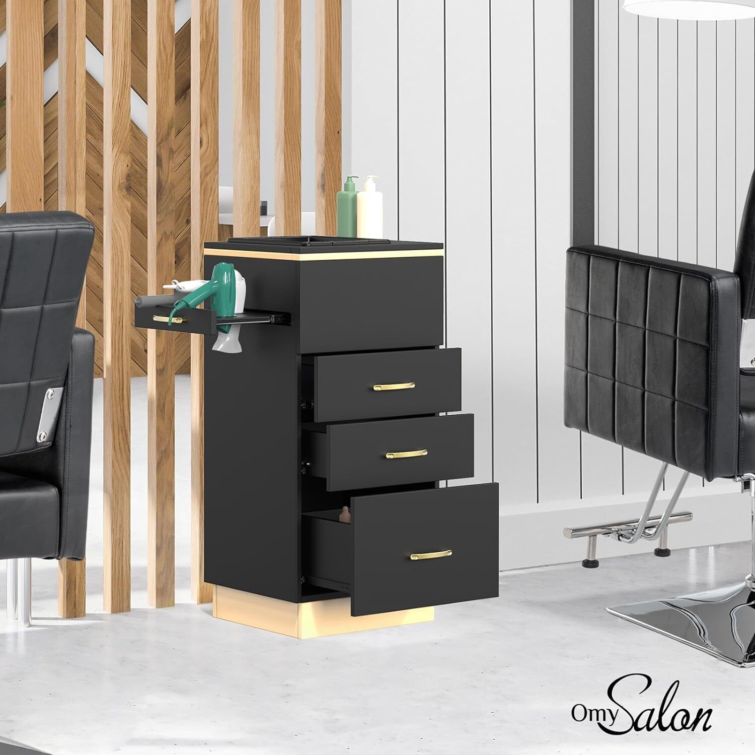 Salon Storage Station Barber Stations Beauty Equipment with Storage ...