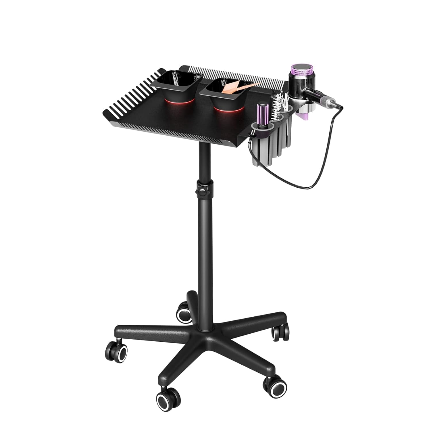 Salon Tray on Wheels, Metal Salon Trolley Cart, Hairstylist Tray Cart ...